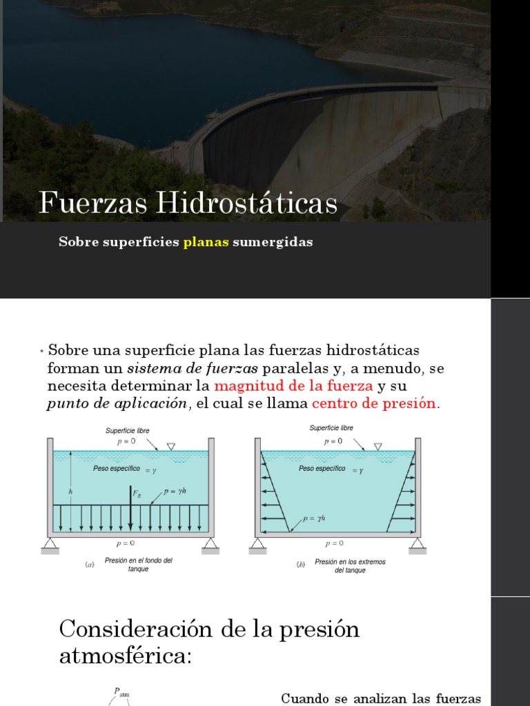 Fuerzas Hidrostáticas | PDF | Presión | Fuerza