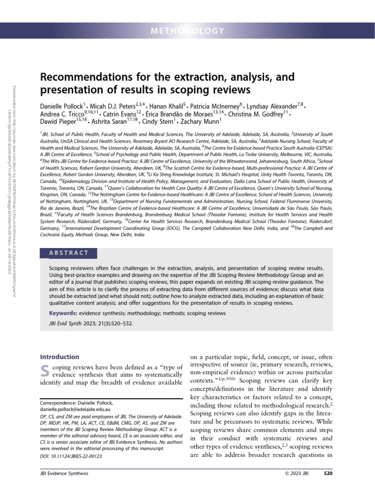 Recommendations For The Extraction, Analysis, And.7 | PDF | Systematic Review | Data