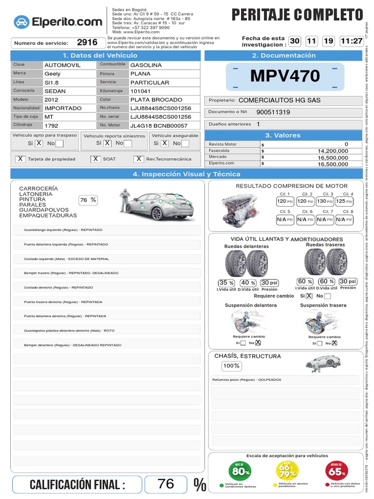 Peritaje de Vehiculos | PDF | Eje | Vehículos