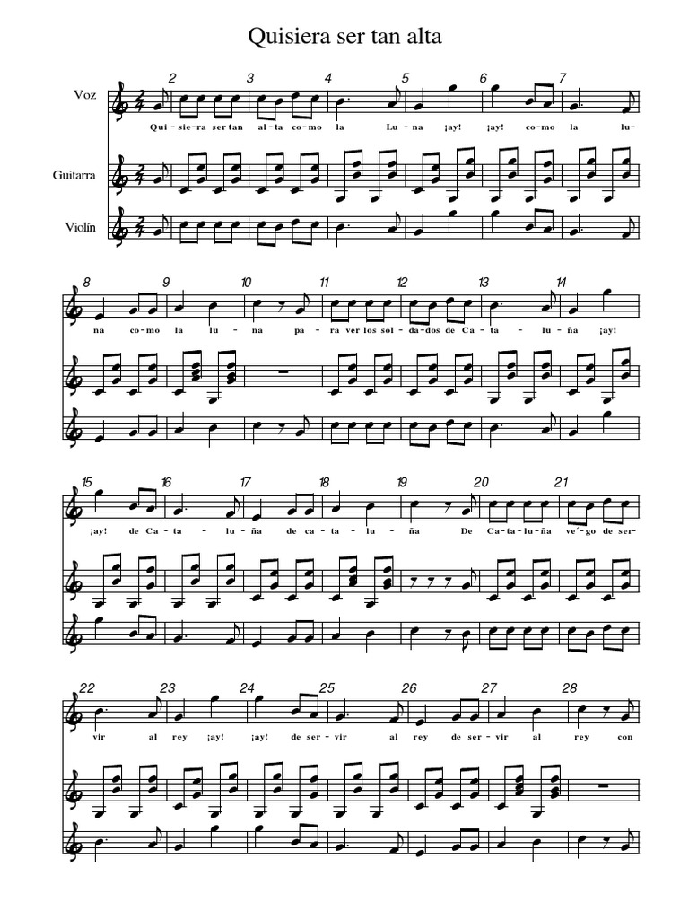 Quisiera Ser Tan Alta | PDF