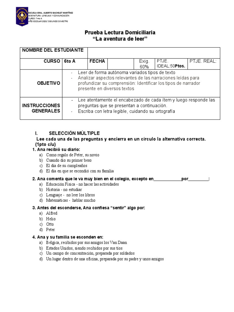 PRUEBA La Aventura de Leer | PDF