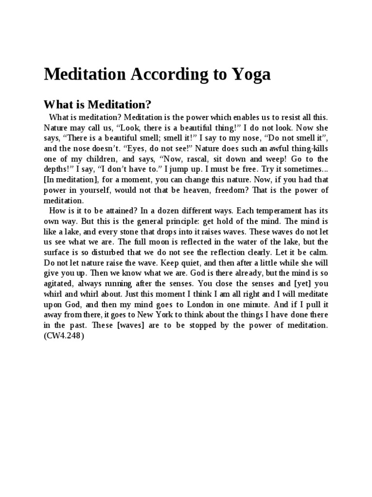 Meditation and Its Methods Explained | PDF | Meditation | Prayer