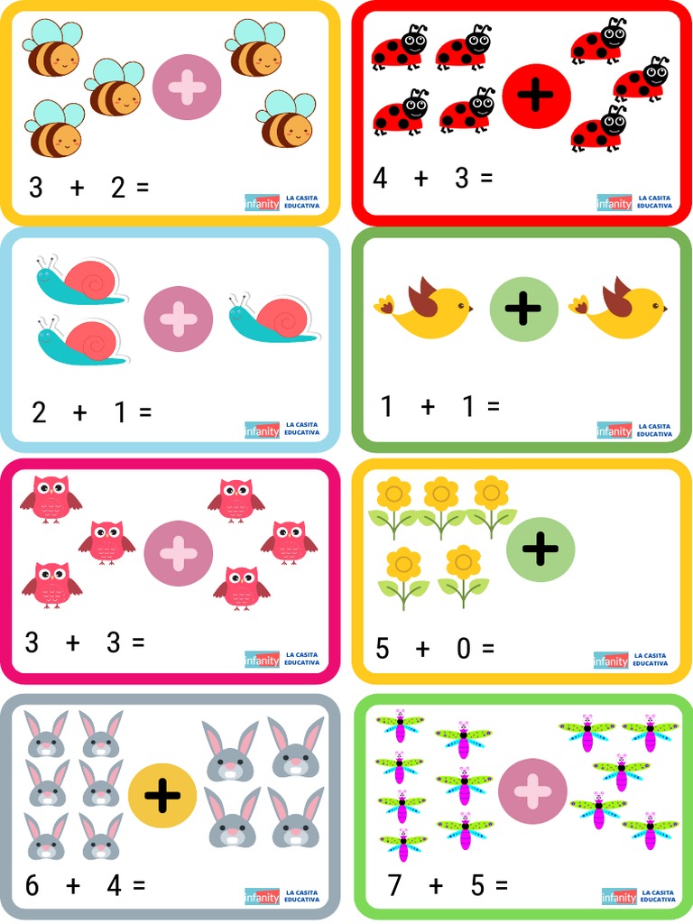 Sumas y Restas Primavera Infanity | PDF