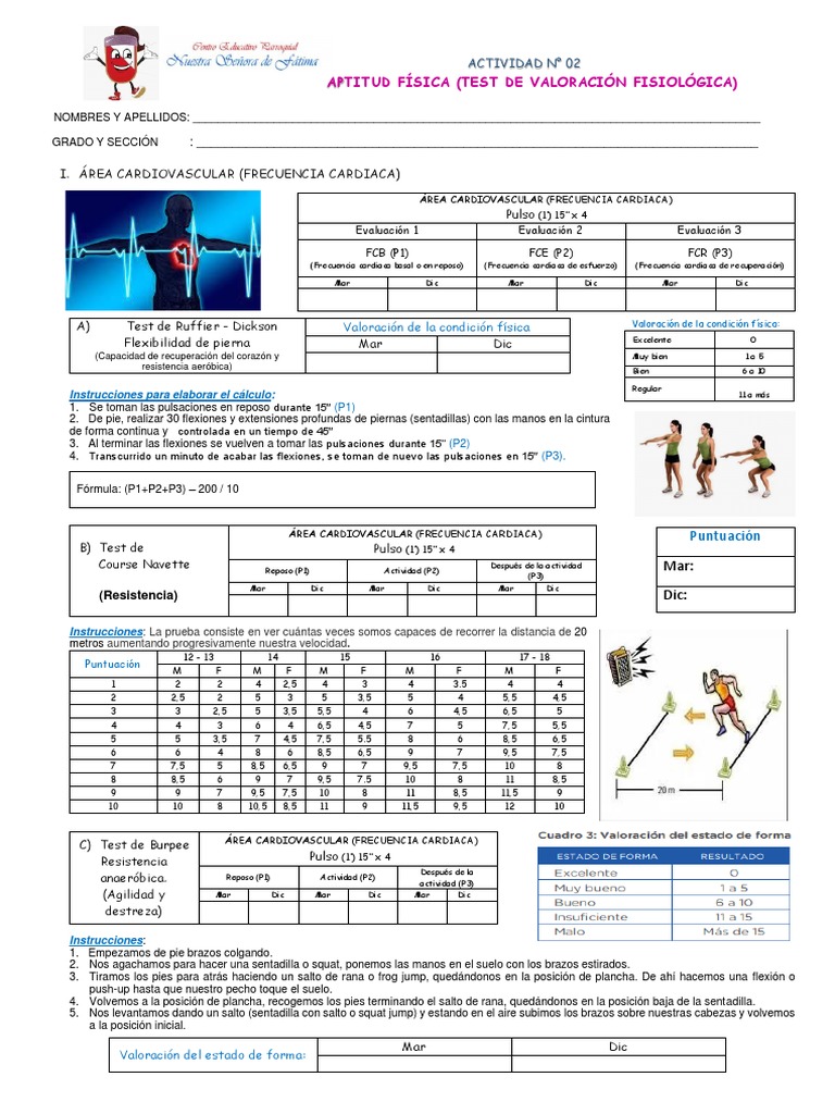 FICHA INTEGRAL 2 | PDF | Ritmo cardiaco | Ejercicio físico