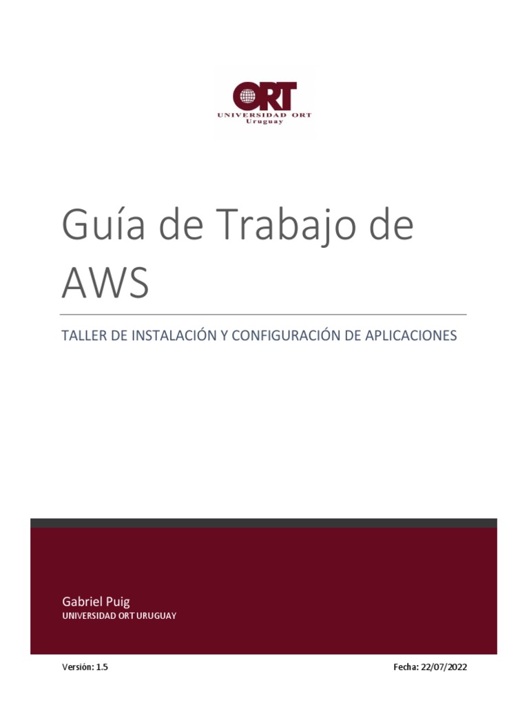 Guía de Trabajo - AWS v1.5 | Descargar gratis PDF | Servicios web de Amazon | Computación en la nube