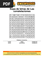 Sopa de Letras: Desastres Naturales | PDF