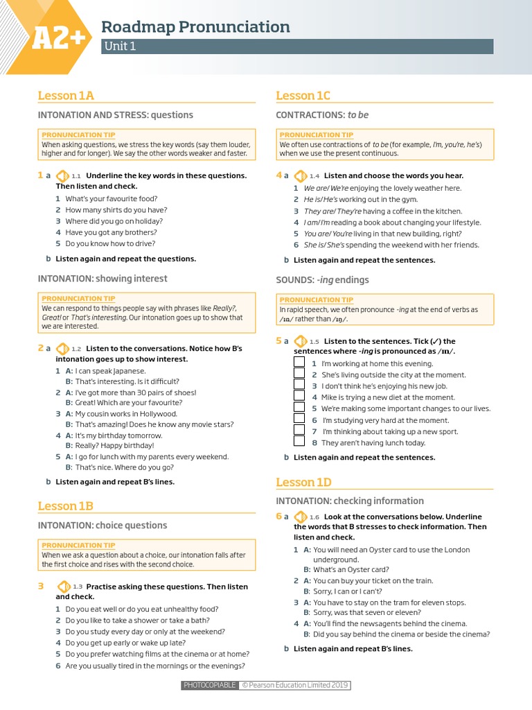 Roadmap a2 Pronunciation Resources | PDF | Stress (Linguistics) | Word