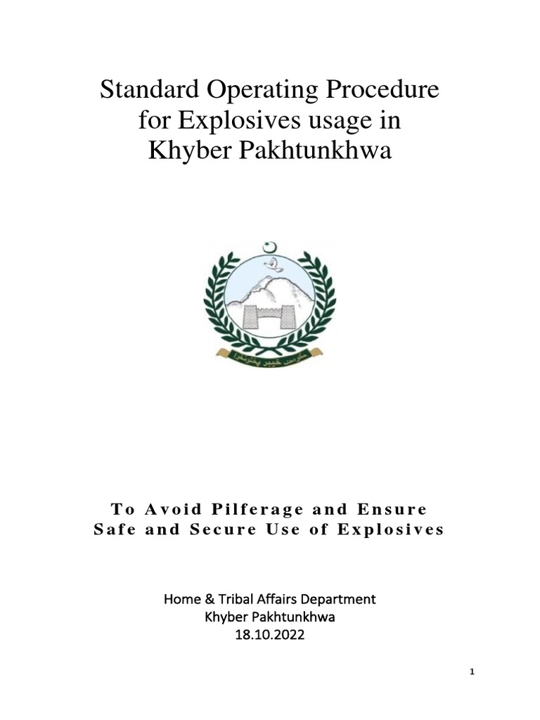 SOP_for_Usage_of_Explosives_in_KP (2) | PDF | Mining