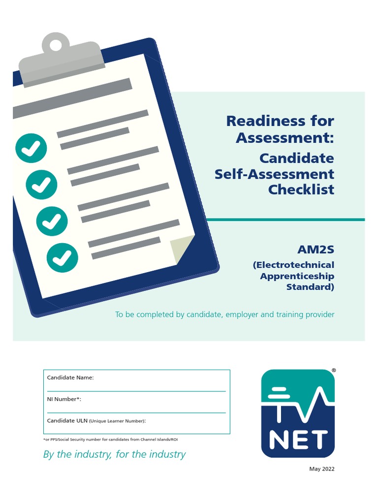 Readiness For Assessment:: Candidate Self-Assessment Checklist | PDF ...