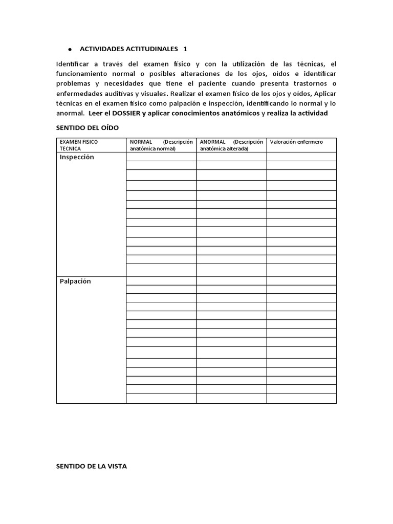 Actividades Actitudinales 1 | PDF