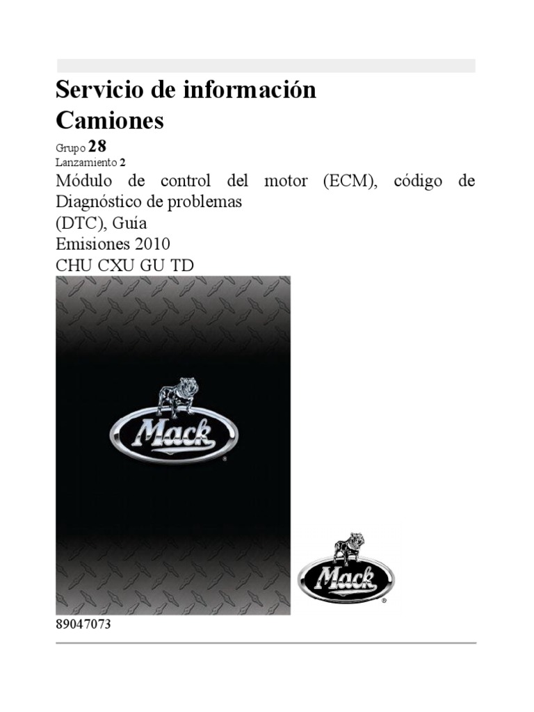 Manual Codigo de Errores Mack | PDF | Inyección de combustible ...