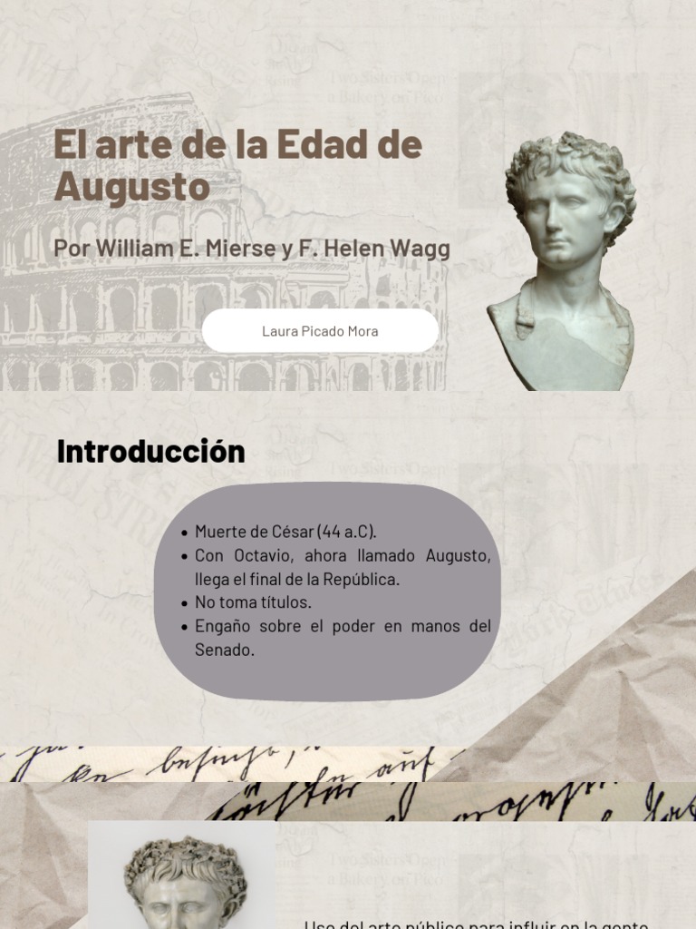 El Arte de La Edad de Augusto - Laura Picado Mora | PDF | Augusto | Retrato