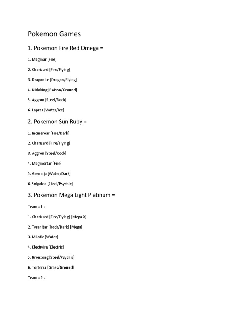 Pokemon Games | PDF | Mythopoeia | Monsters