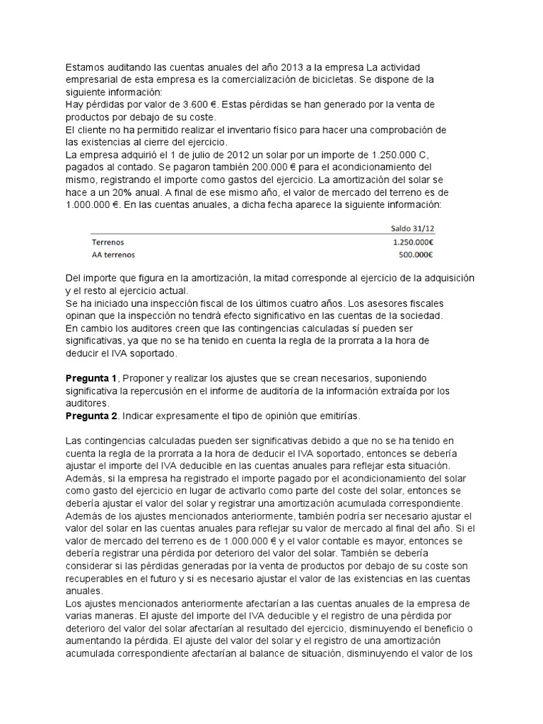 Auditar y Opinion Auditor | PDF | Estado financiero | Contralor Auditar y Opinion Auditor | PDF | Estado financiero | Contralor