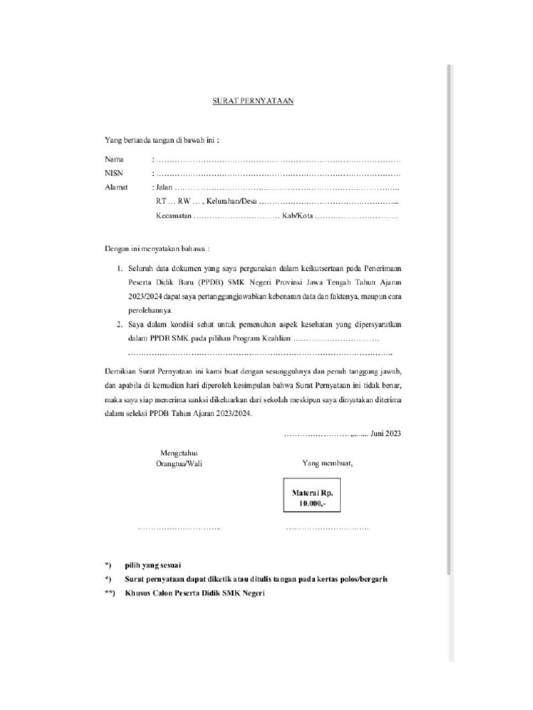 Surat Keterangan Sakit RSUD | PDF