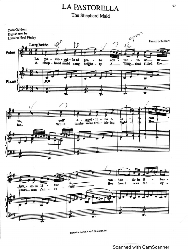 La Pastorella, Schubert | PDF