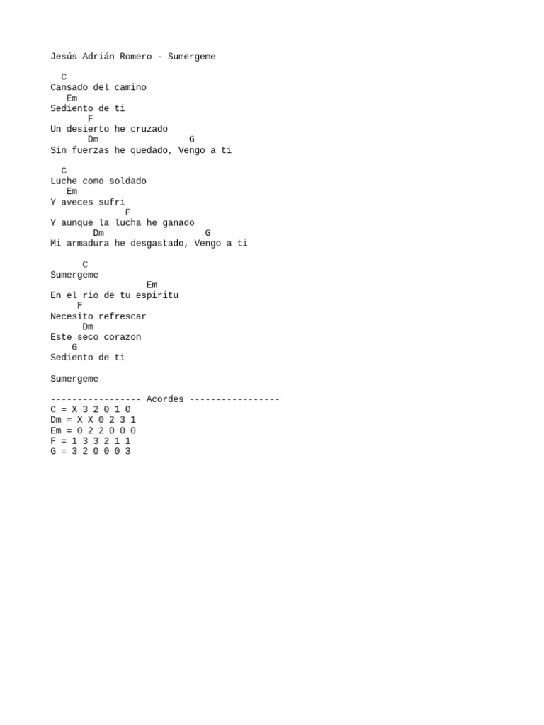 Jesús Adrián Romero - Sumergeme | PDF