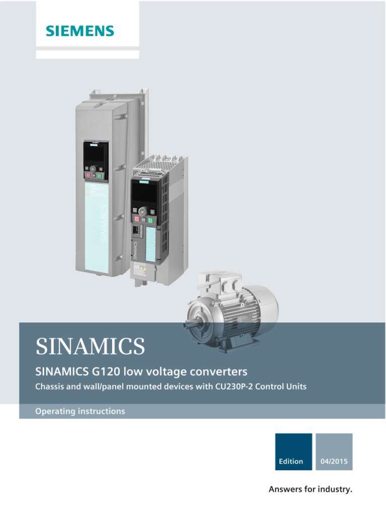 SINAMICS G120P Converter With CU230P-2 Control Units Manual | PDF ...