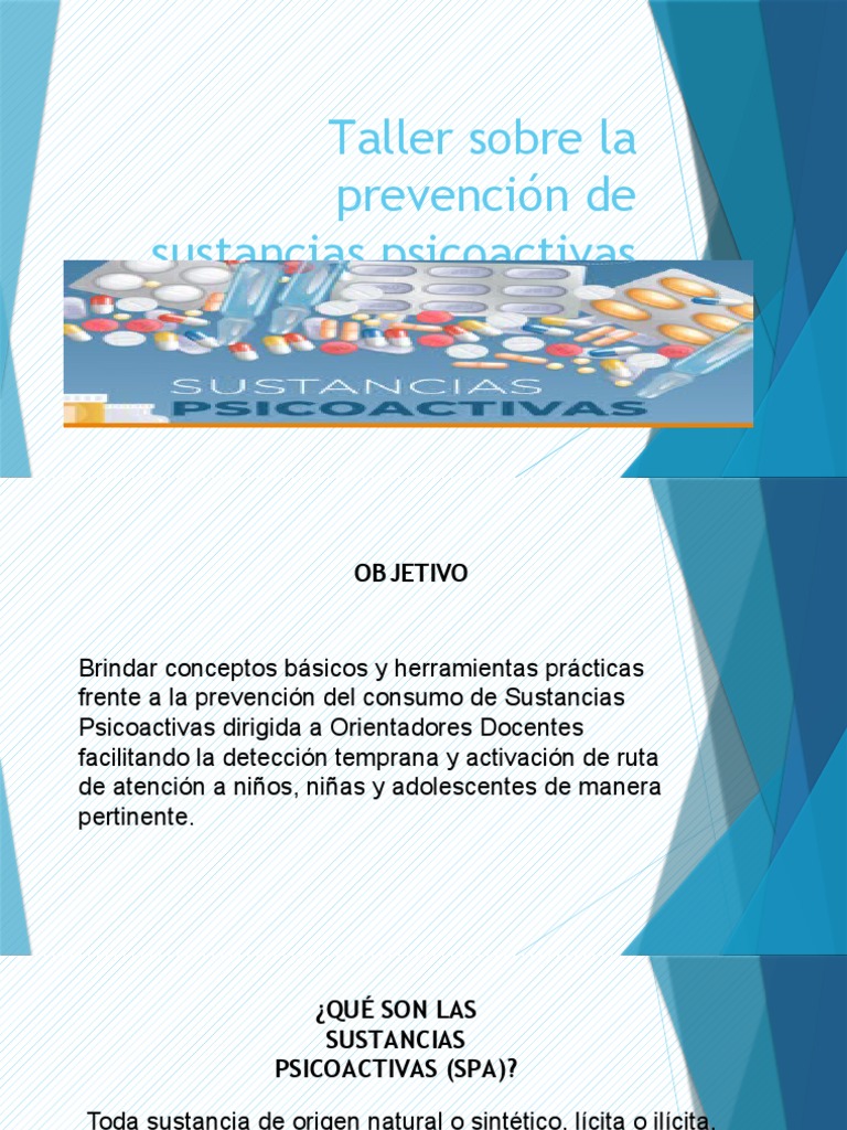 Taller Sobre La Prevención de Sustancias Psicoactivas | PDF | Drogas Psicoactivas | Consumo ...