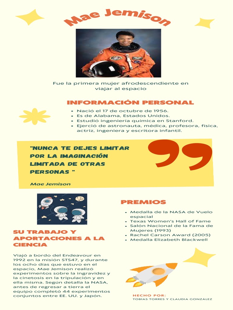 Infografía Mae Jemison | PDF