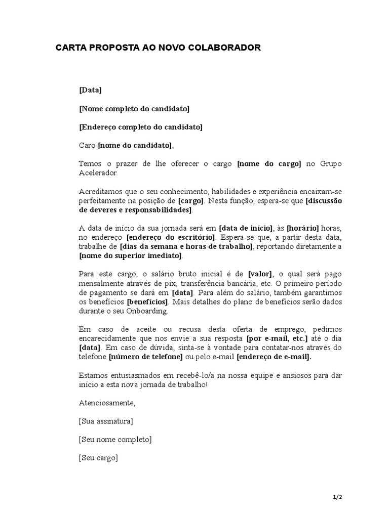 Carta Proposta | PDF
