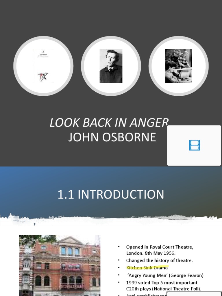 Look Back in Anger Background - Class 1-1 | PDF