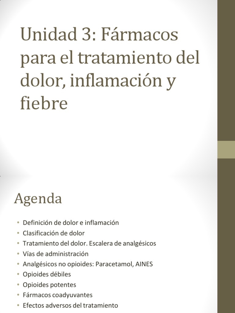 Unidad 3 Tratamiento Del Dolor | PDF | Droga anti-inflamatoria libre de ...