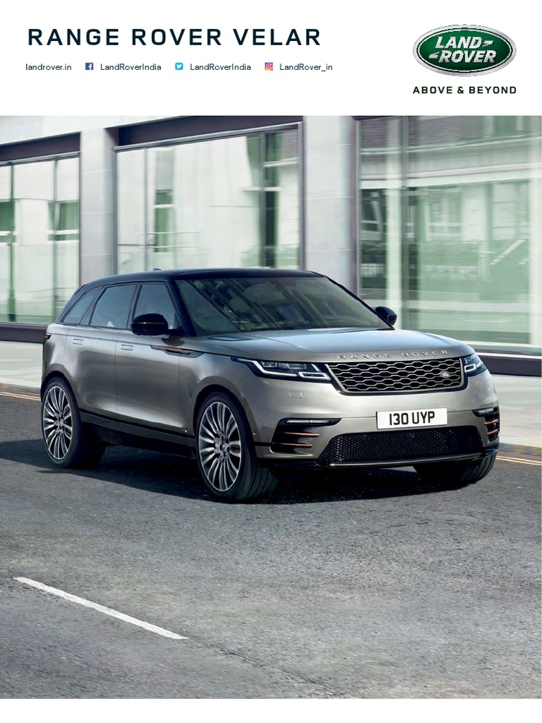 Range Rover Velar Spec Sheet Tcm297 736053 | Download Free PDF | Anti ...