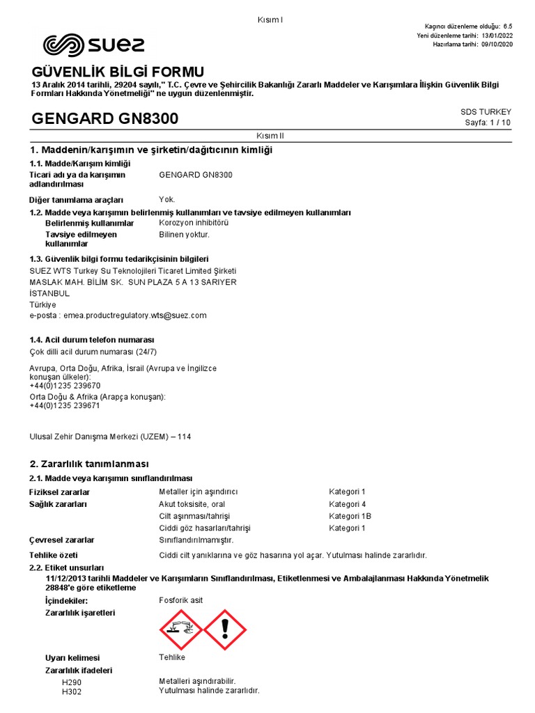 Gengard GN8300 Turkish | PDF