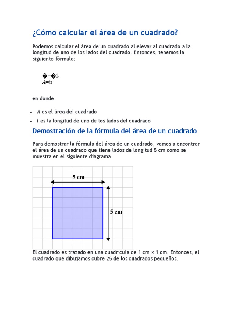 Área y Perimetro de Un Cuadrado - Docx Clase 24-06 | PDF