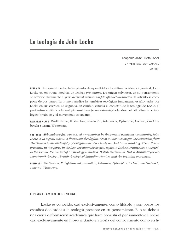 Jhon Locke | PDF | John Locke | Iglesia Católica