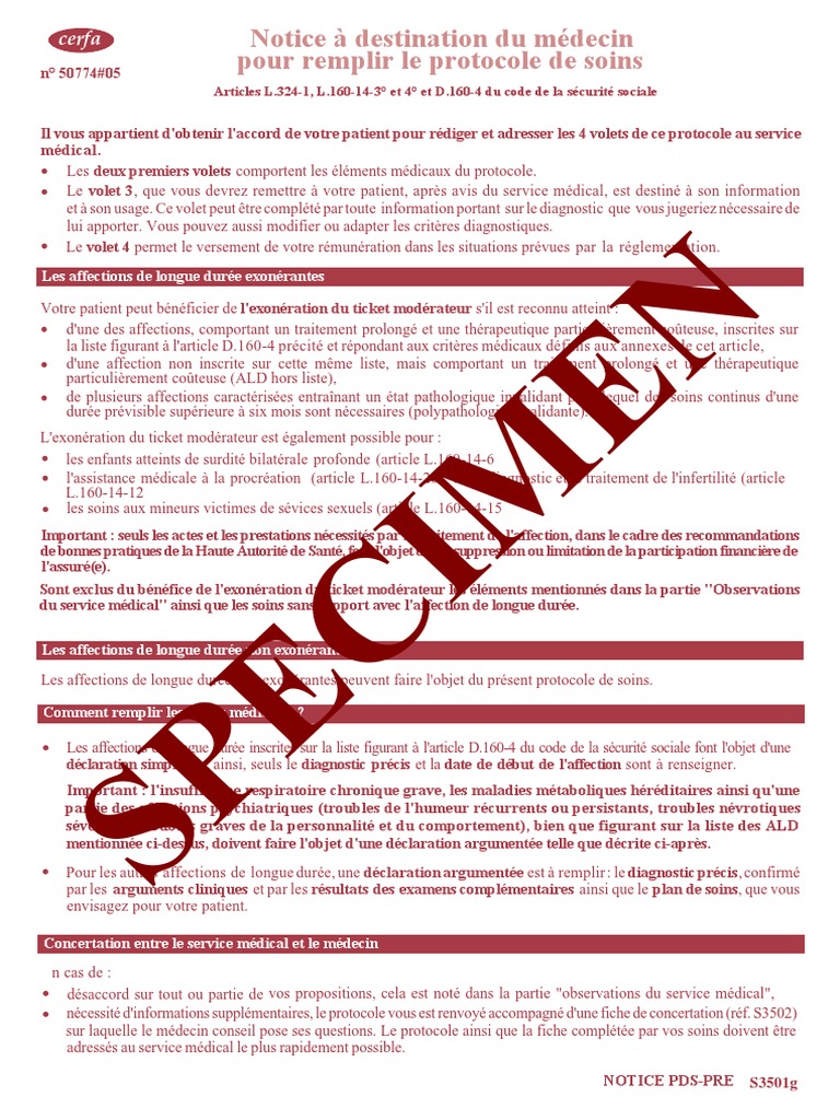 Cerfa 11626-07 | PDF | Médecin | Soins de santé