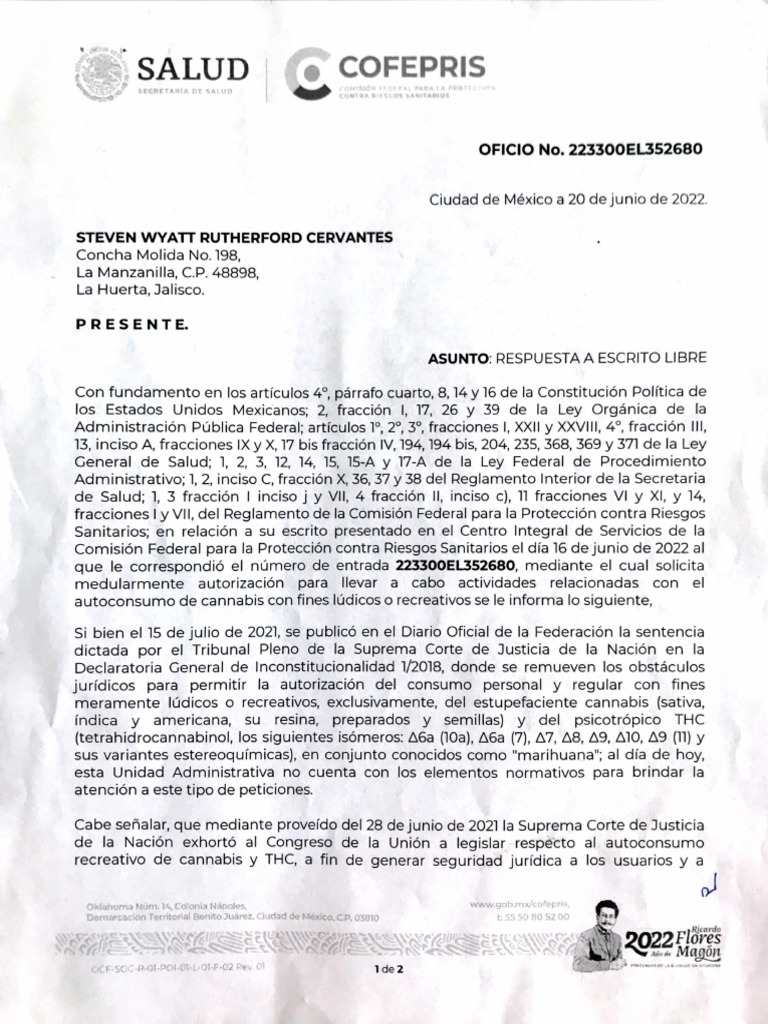 Resolucion Cofepris | PDF