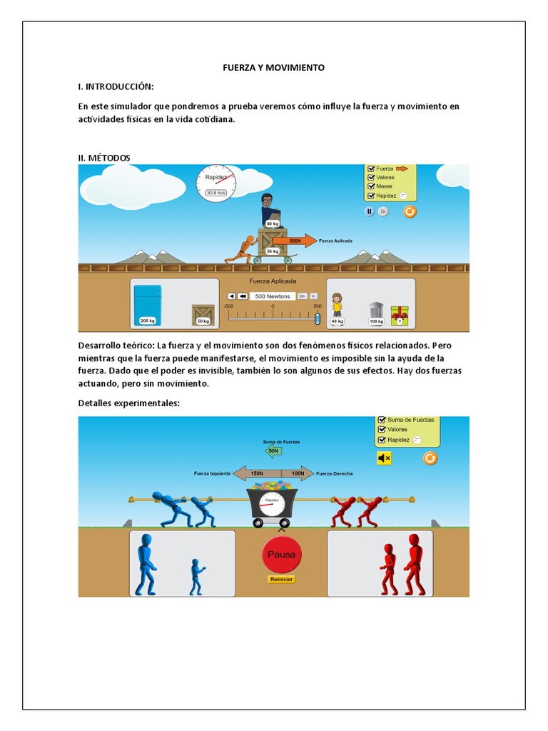 FUERZA Y MOVIMIENTO - Trabajo | PDF