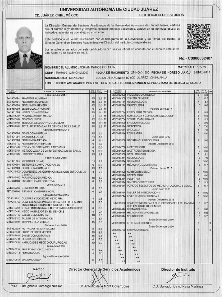 RAMOS Adrian Cert Est Med - Compressed | PDF