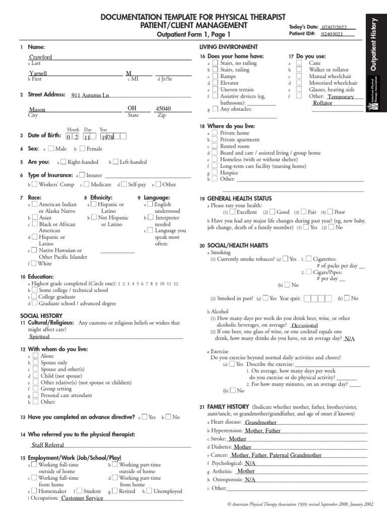 Physical Therapy Documentation Templates PDF | PDF | Physical Therapy ...
