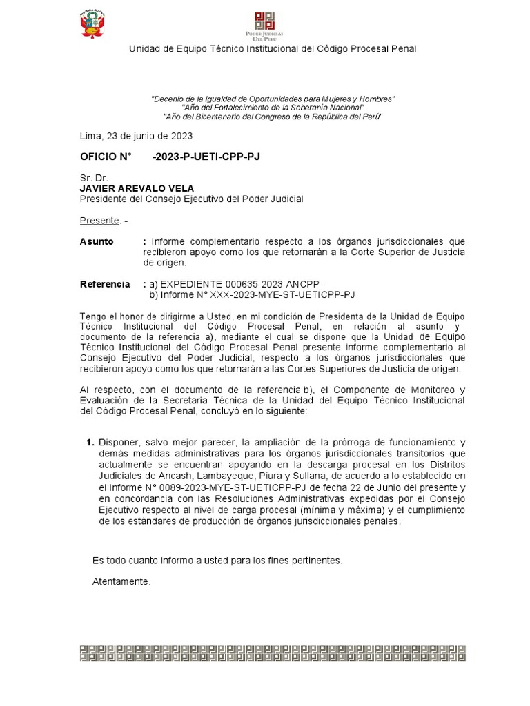 Oficio Complementario | PDF