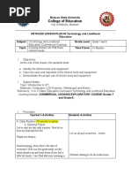 Detailed Lesson Plan in Tle Kitchen Utensils and Equipment | PDF ...