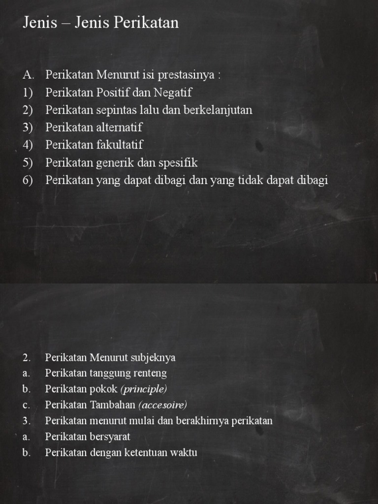 Part 7 - Jenis-Jenis Perikatan | PDF