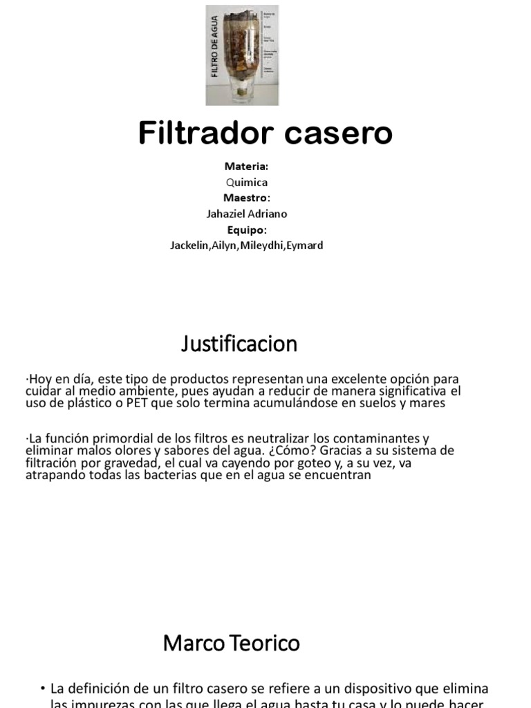 Filtrador Casero | PDF | Agua | Filtración