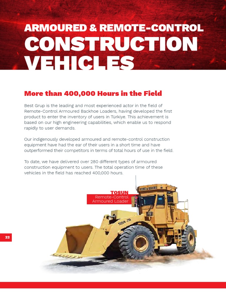 Construction Vehicles: Armoured & Remote-Control | PDF