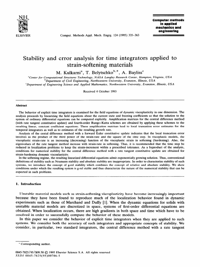 Belytschko Time Integration | PDF | Stability Theory | Eigenvalues And Eigenvectors