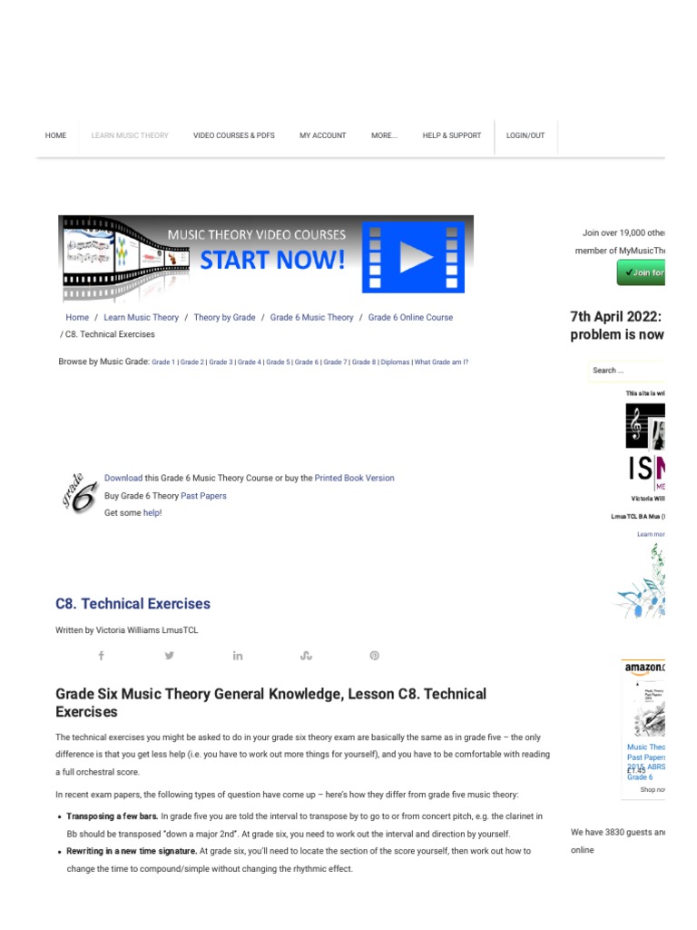 C8. Technical Exercises | PDF | Harmony | Interval (Music)