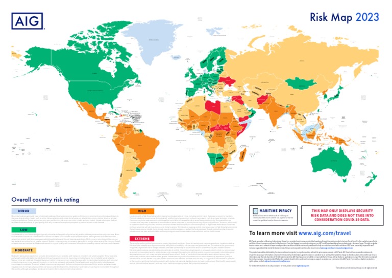 #2023 Aig Travel Security Risk Map | PDF | Arctic Ocean