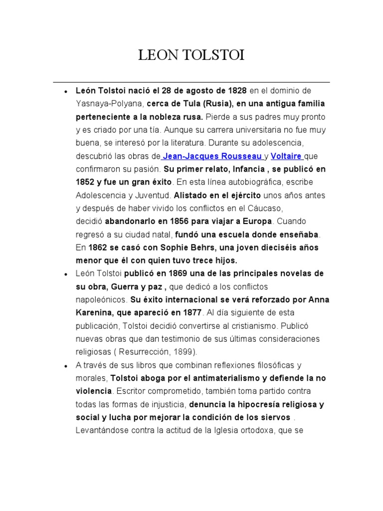 Leon Tolstoi | PDF