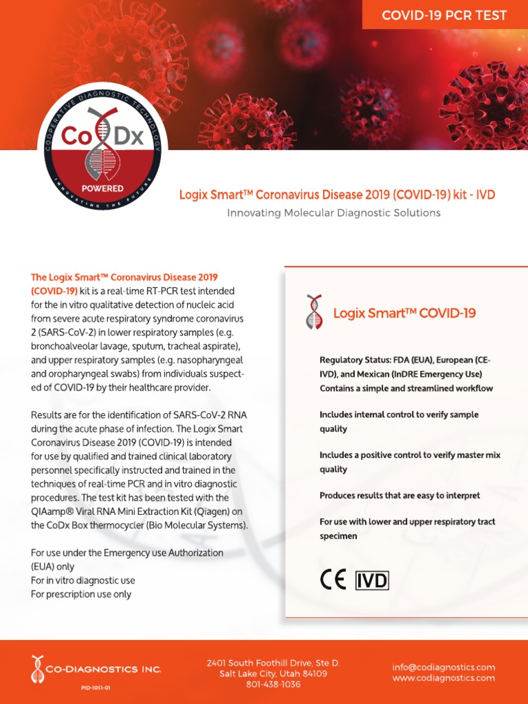 Logix Smart COVID 19 IVD Brochure CE and EUA Rev - 1 | PDF | Pneumonia ...