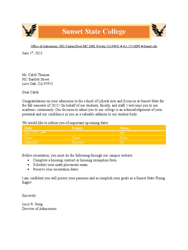 Welcome to Sunset State! | PDF