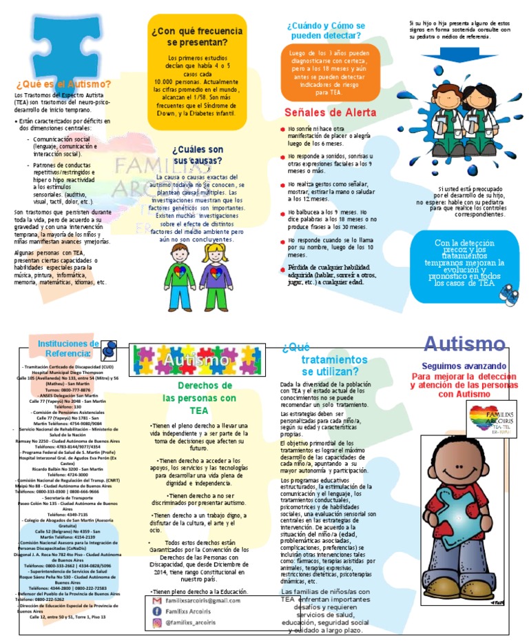 folleto autismo (1) word | PDF | Espectro autista | Enfermedades y ...