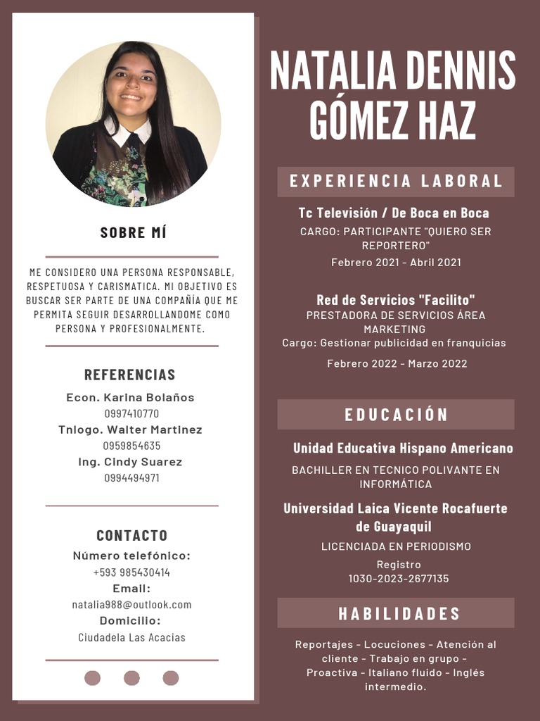 Curriculum Vitae Natalia Gómez | PDF