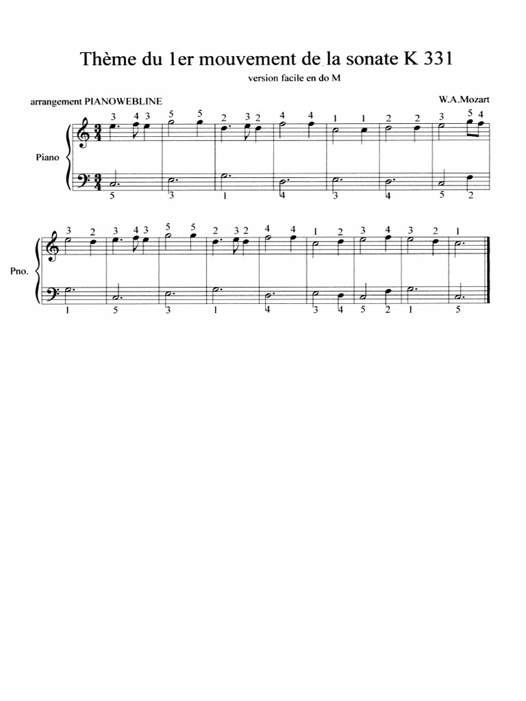 Mozart Sonate k331 | PDF